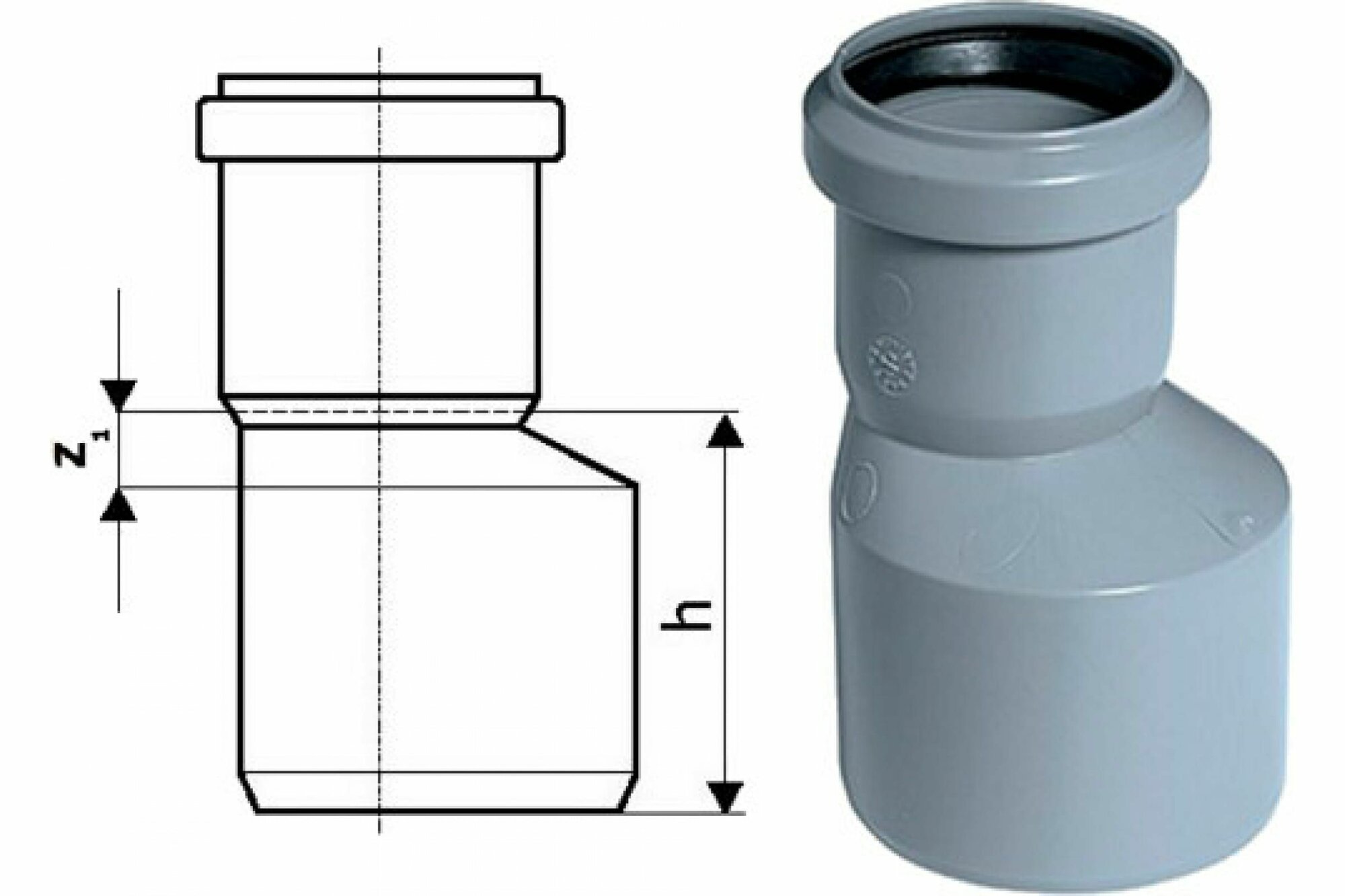 Ostendorf Муфта перех. HTR однораст. 110/50 115720