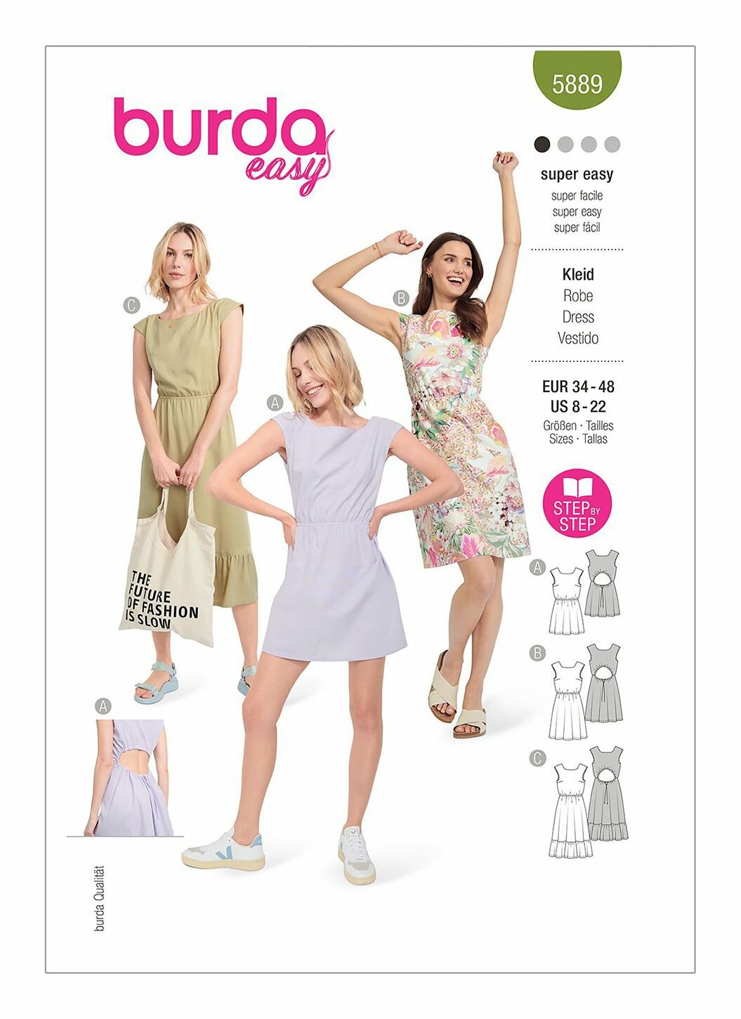 Выкройка BURDA №5889 Платье-сарафан