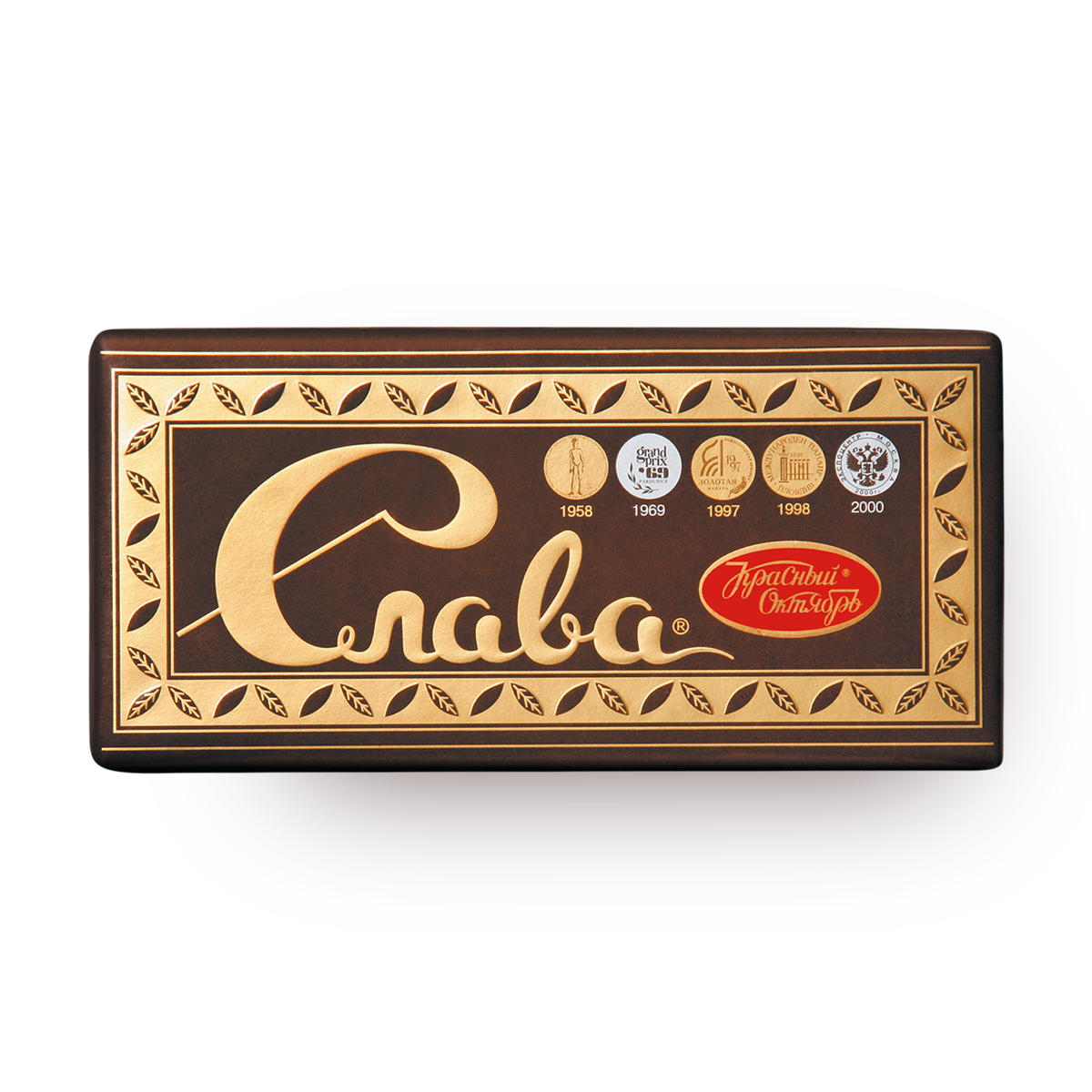 Шоколад тёмный "Красный Октябрь" Слава, пористый, 75 г, 1 шт.