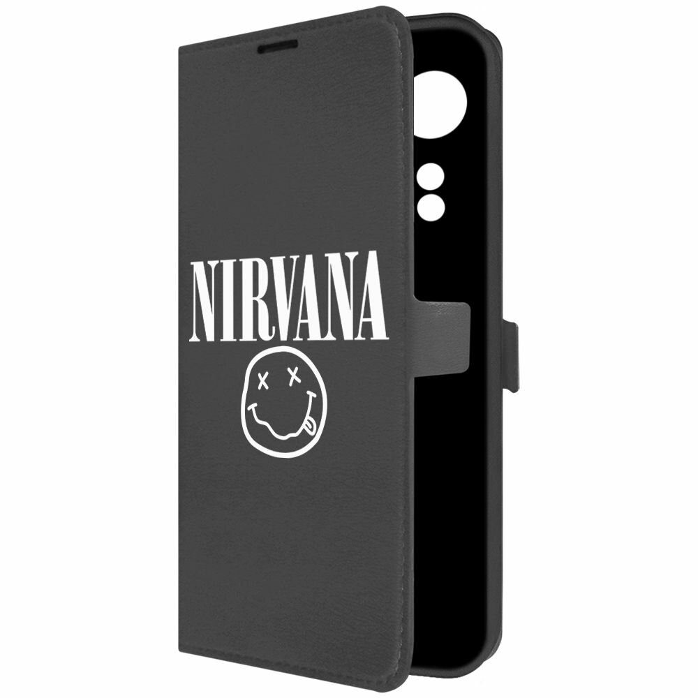 Чехол-книжка Krutoff Eco Book для Oppo A58 4G Nirvana (Нирвана) (черный)