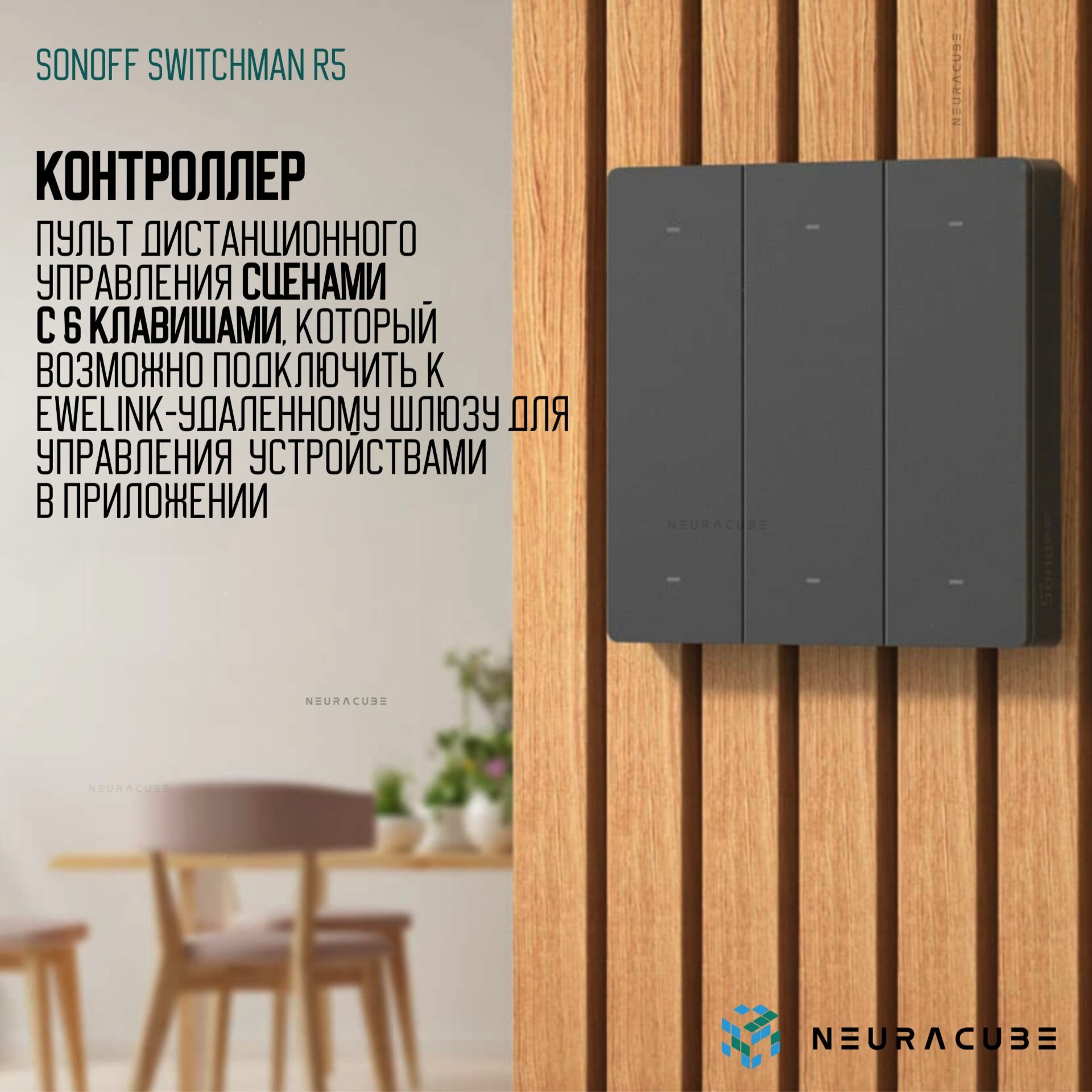 Контроллер Sonoff SwitchMan R5 (Black) — фото 1