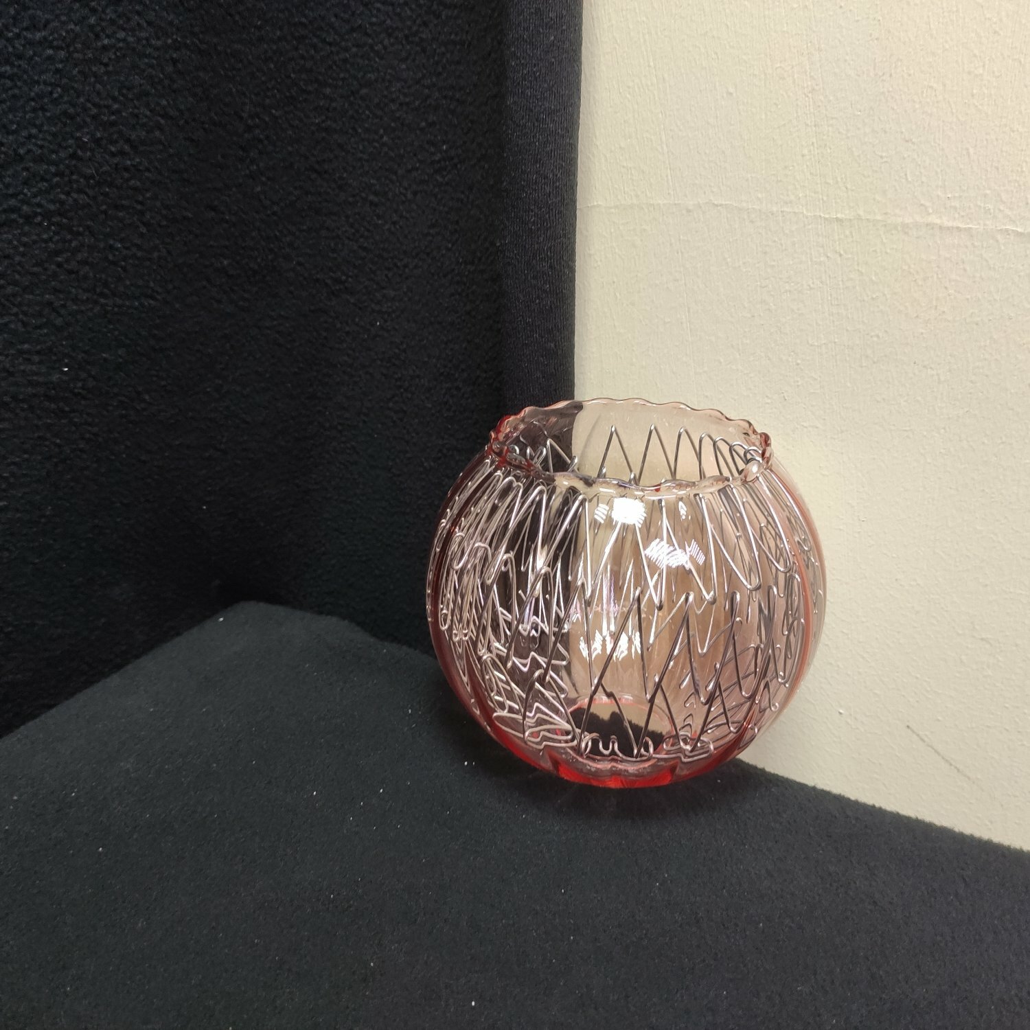 Плафон стекло шар красный с пружиной 100мм Е14 (31мм посадка) CL604 Попурри