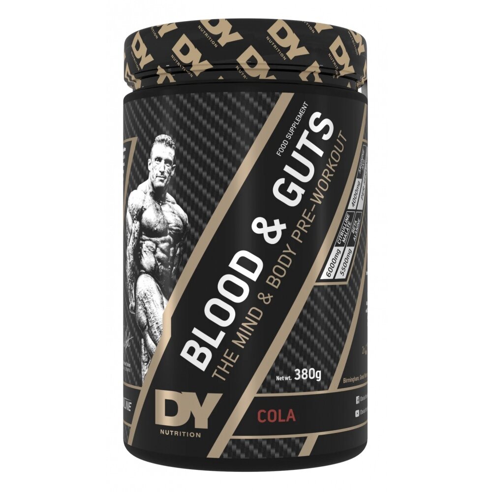 Предтреник Dorian Yates Blood & Guts, 380 г, Вкус Bubblegum / Жвачка