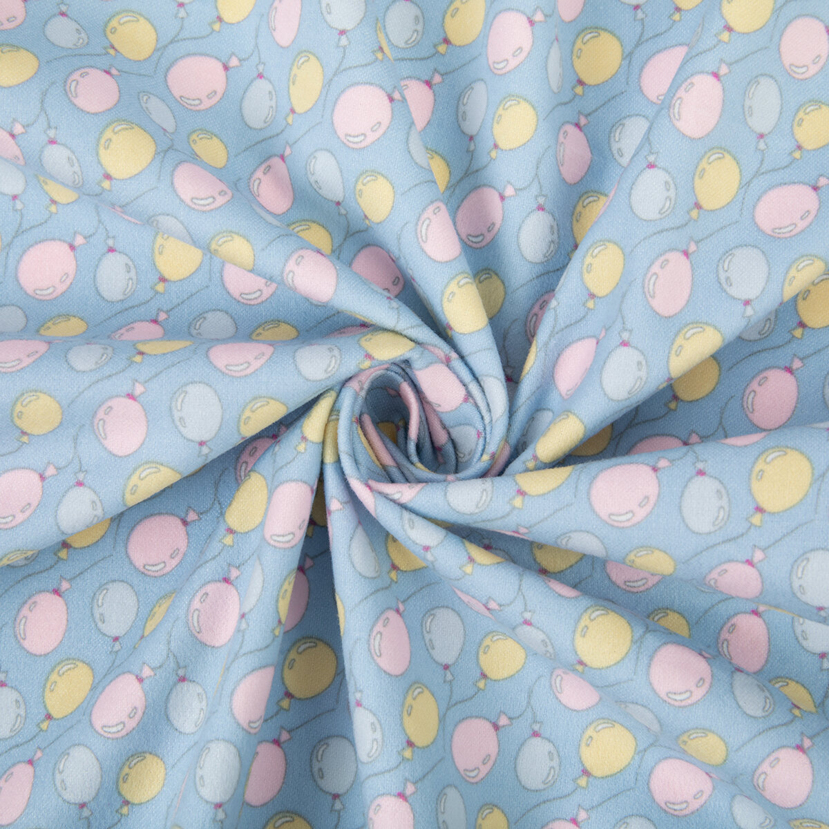 Ткань для пэчворка PEPPY "молочные СНЫ фланель" отрез 100 x 110 см 175 г/кв. м 100% хлопок МС-25 голубой