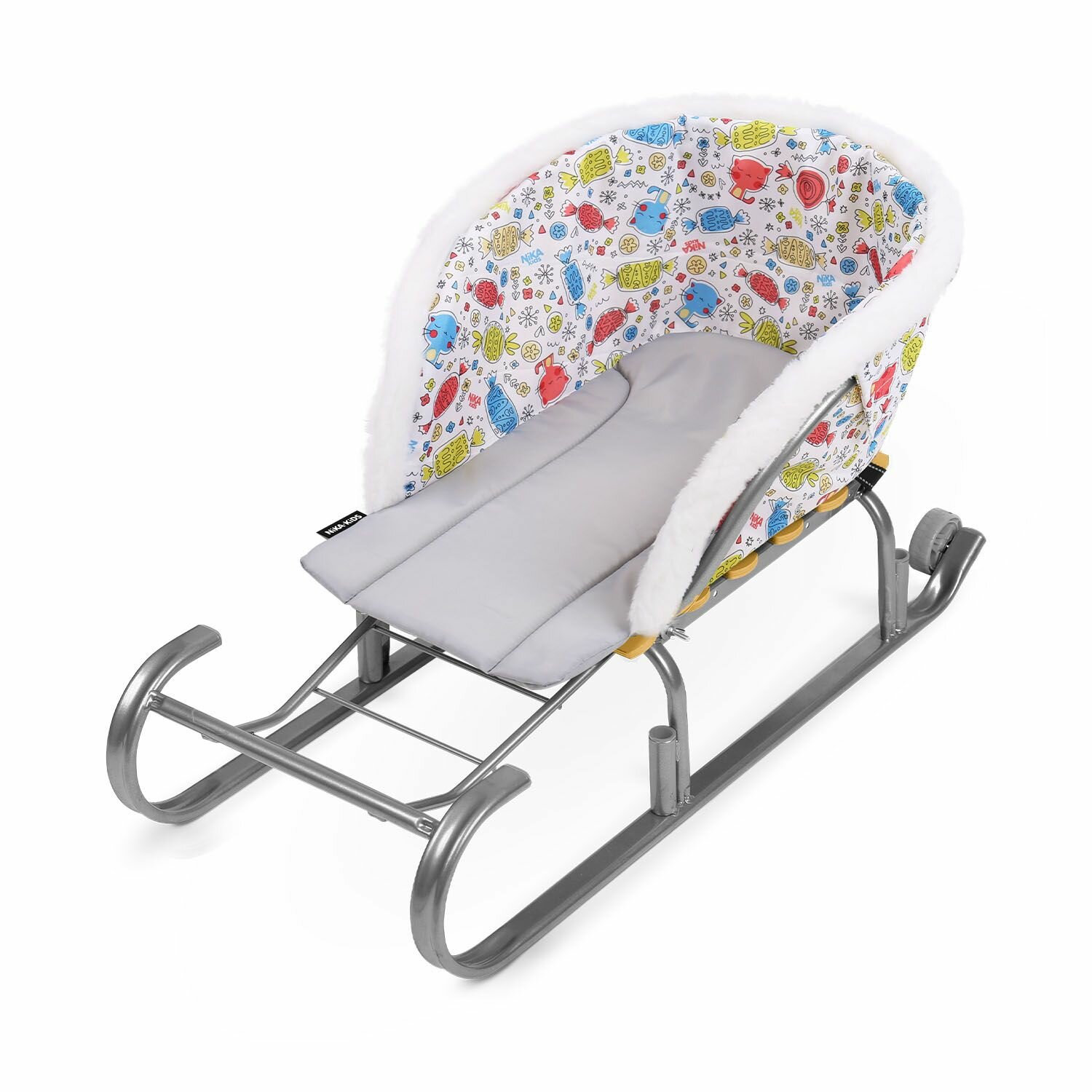 Сиденье-Матрац для санок универсальное Nika, СС2-3/К, конфетки