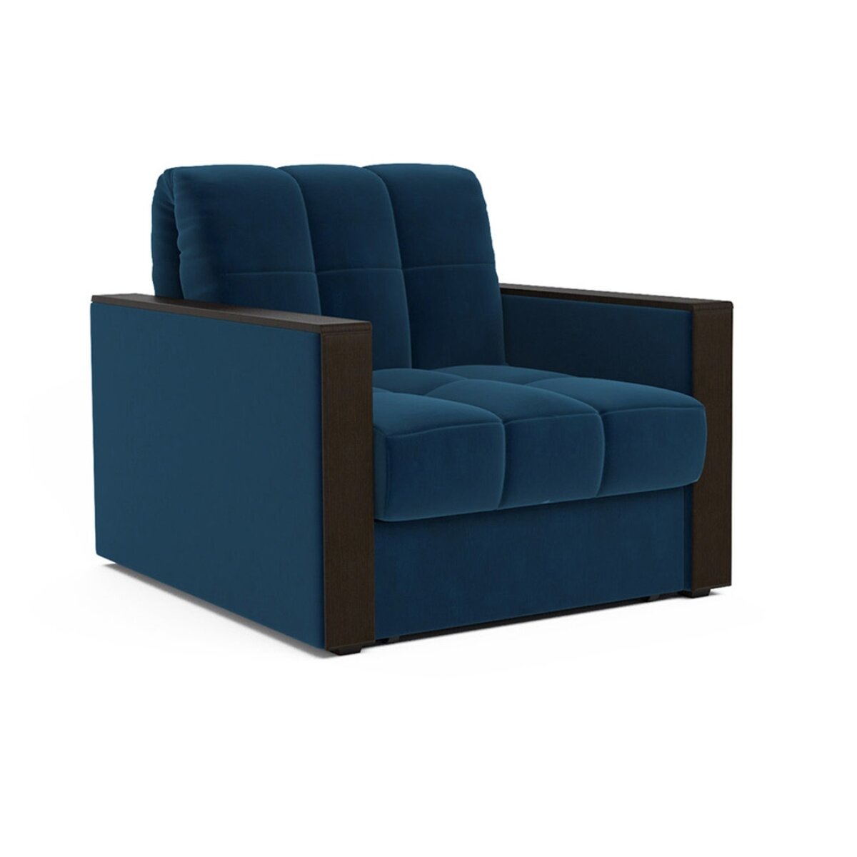 Кресло-кровать Сток Диванов Торонто Denim темно-синий, механизм аккордеон на металлокаркасе