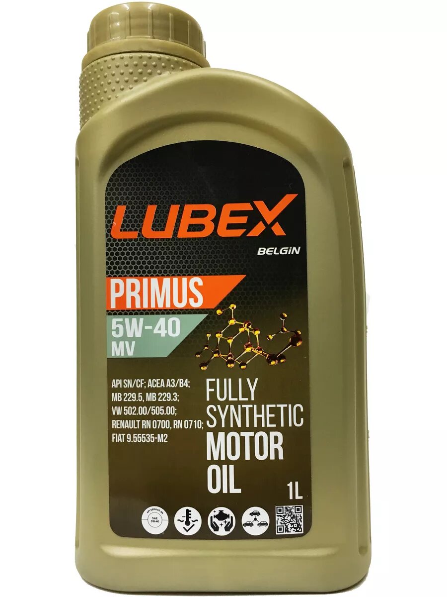Масло моторное 5W-40 синтетическое Любекс PRIMUS 1 литр