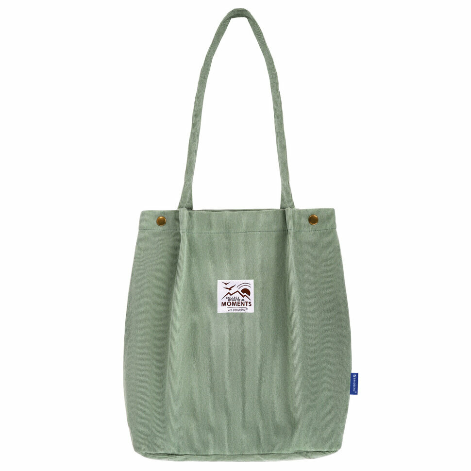 Сумка шоппер BRAUBERG MOMENTS, вельвет, 35х30 см, мятный, 271908, 271908