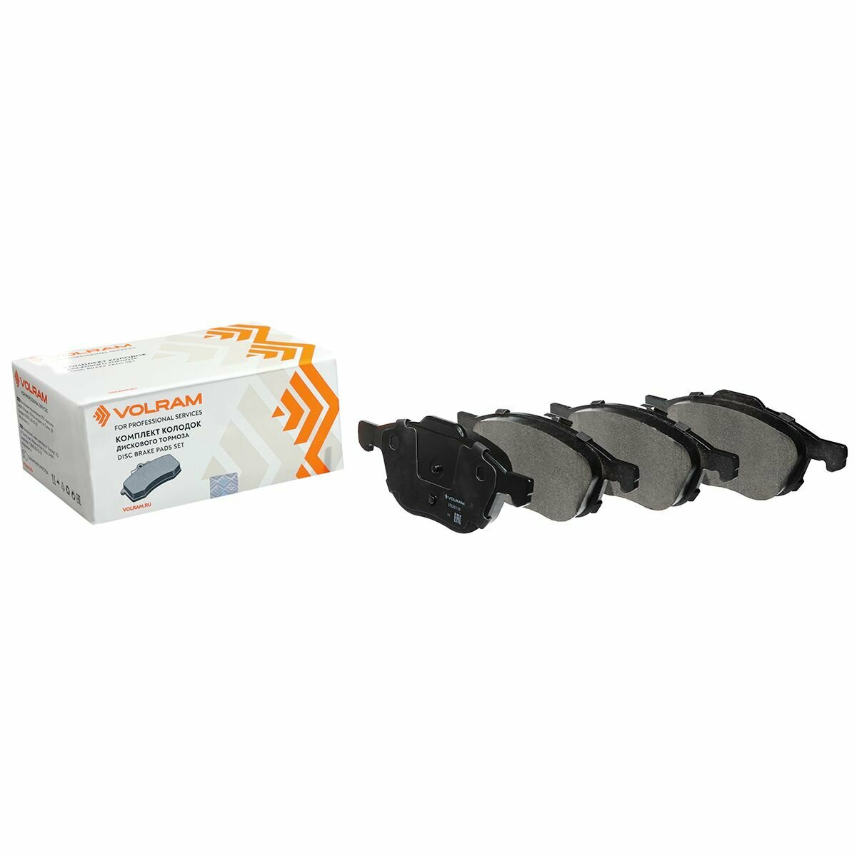Тормозные колодки VOLRAM для FORD Focus II (05-), Kuga II (12-); MAZDA 3, 5 ; VOLVO C30 ; передние, к-т 4 шт.