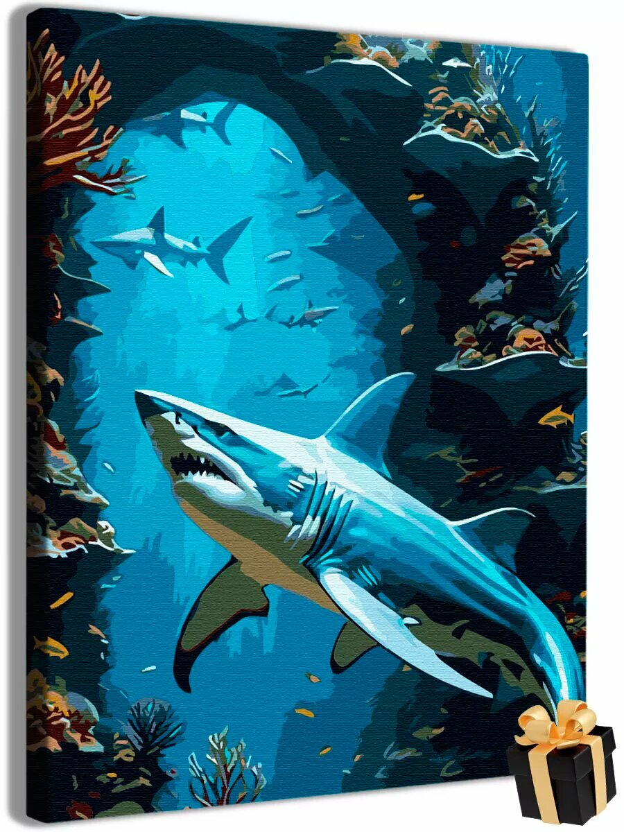 Картина по номерам акула
