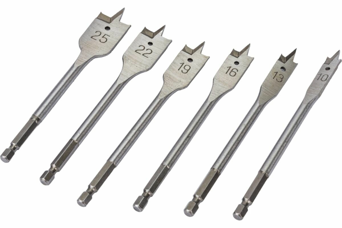 Набор перовых свёрл (6 шт; 10-25 мм) Heller TD19069