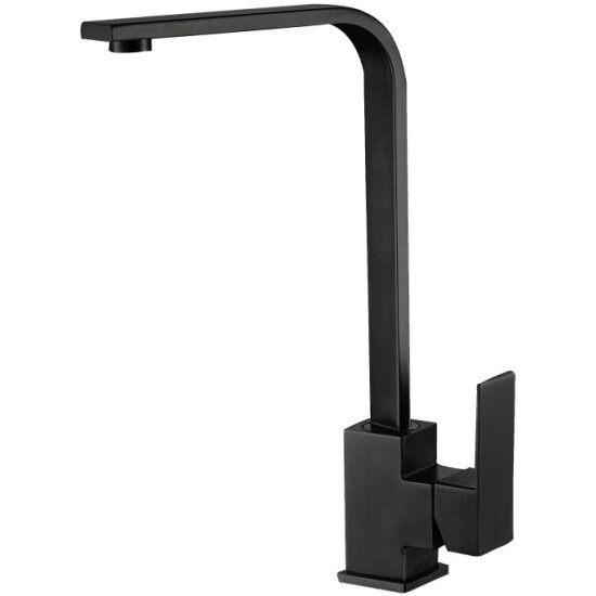 Смеситель для кухни Haiba HB70803-7 с подключением фильтра, нержавеющая сталь, черный