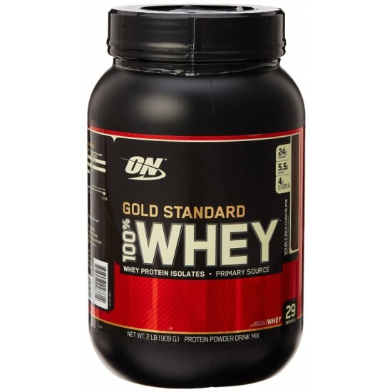 Протеин Optimum Nutrition Whey protein Gold standard 2lb - Double Rich Chocolate 908г