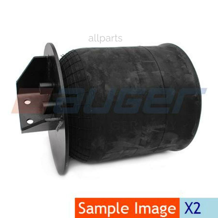 AUGER AU34245K пневмоподушка в сборе !2шп-штуцер M16x1.5 низ 2 шп M12x1.25 \KAMAZ 5490