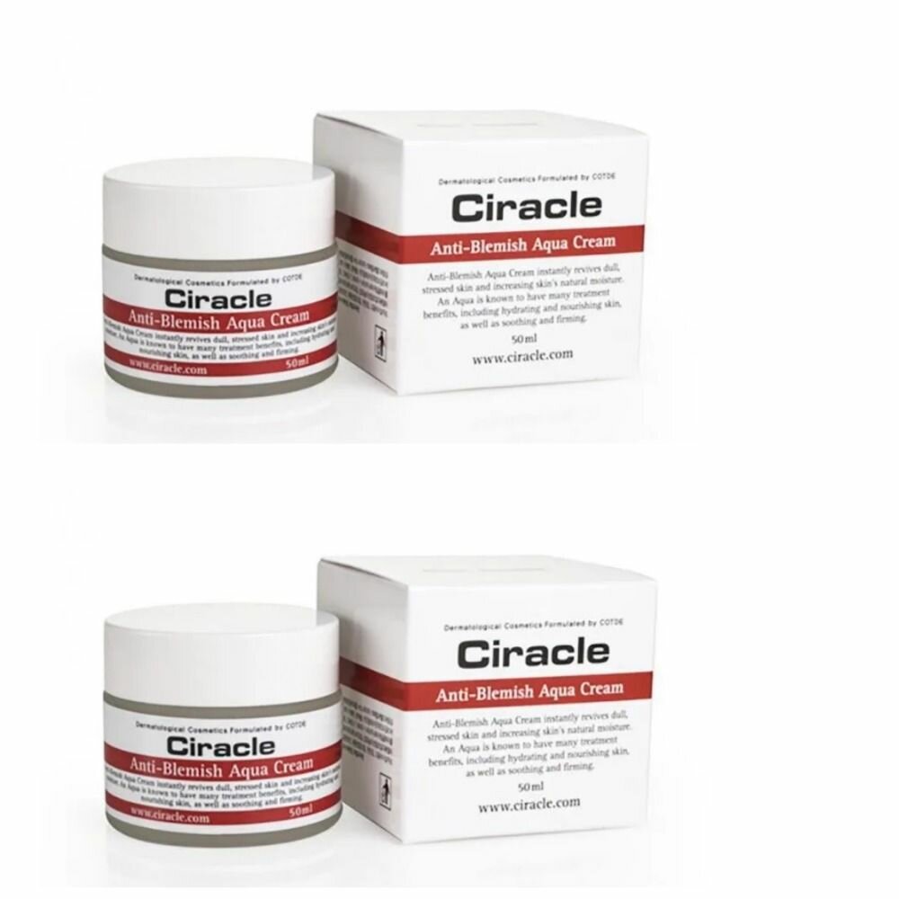 Ciracle Крем для лица увлажняющий Anti Blemish Aqua Cream, 50 мл, 2 шт