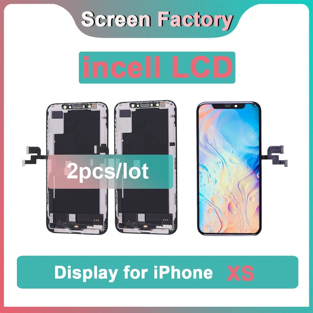 2 шт. ЖК-дисплей Incell для iPhone X XS XR 11 12 Mini 13 14 Plus 15 Pro Max, дигитайзер в сборе, замена сенсорного экрана XS