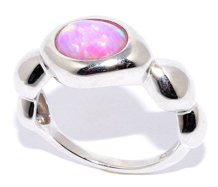 Кольцо, серебро, 925 проба, опал