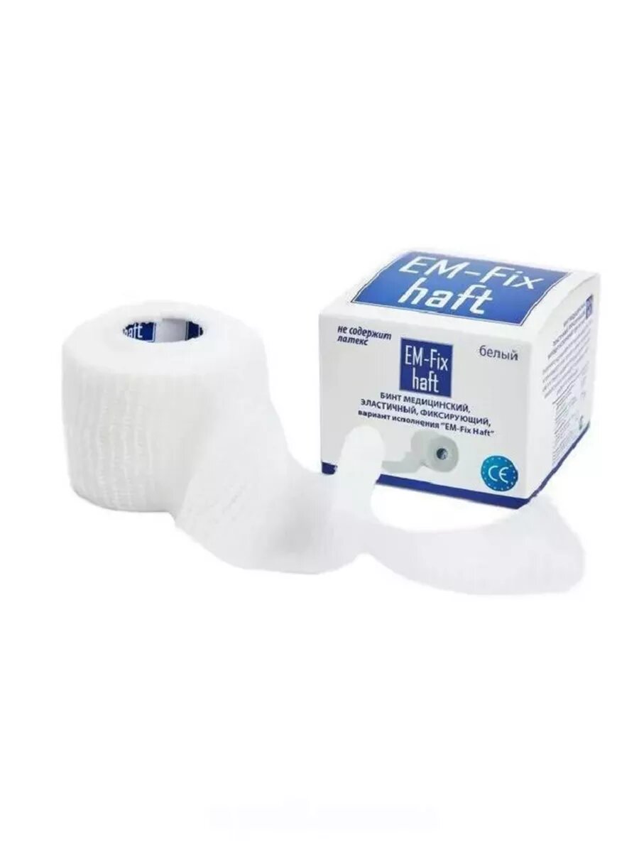 Бинт эластичный, фиксирующий EM-Fix Haft 10см x 4м