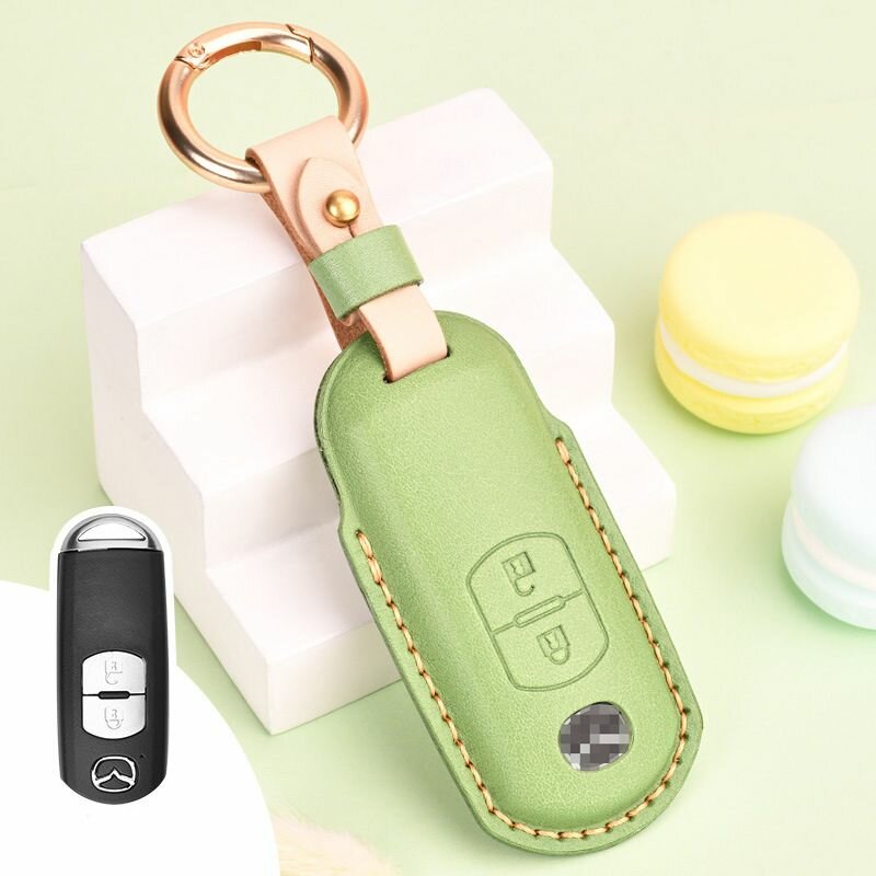 Чехол для ключа Mejicar, для Mazda 2013+, натуральная кожа, с карабином