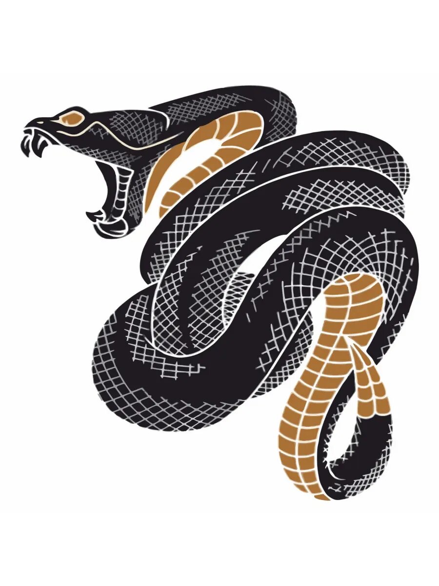 Наклейка "Змея", 250х250мм, вид 2, Арт рэйсинг