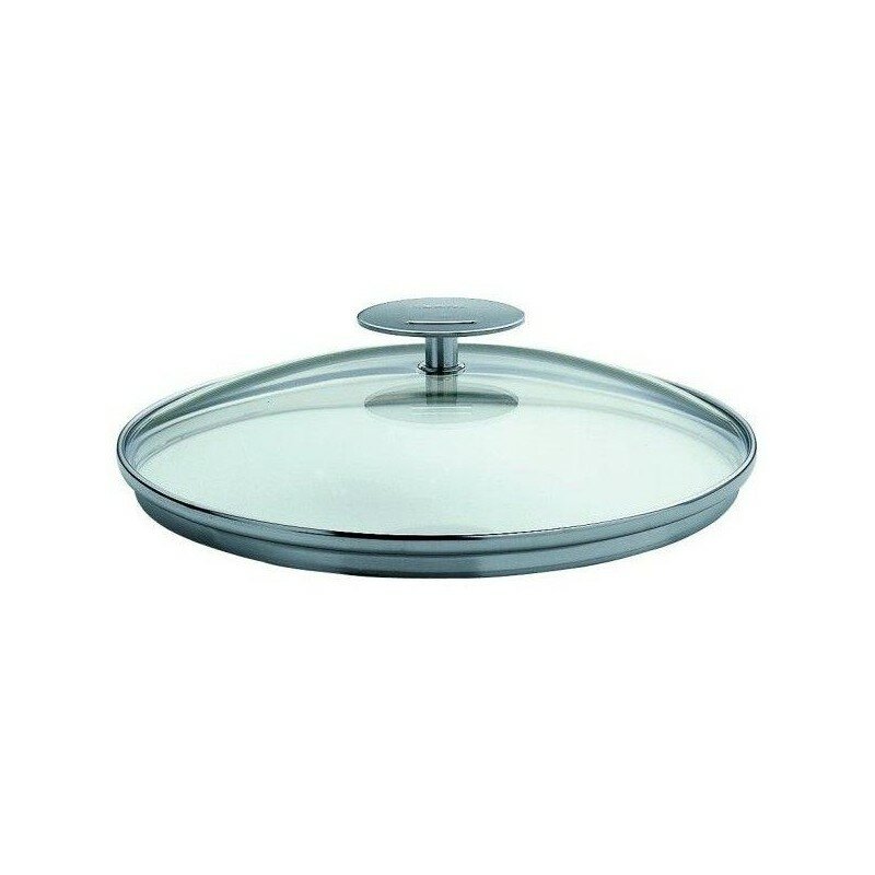 Крышка выпуклая Кастелин, стекло, ручка - нерж, 22 см, K22P, CRISTEL
