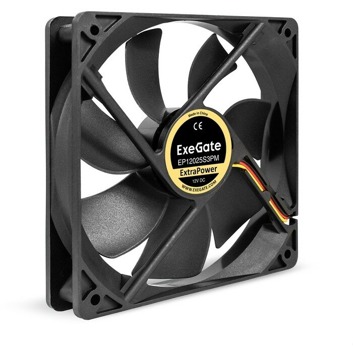 Корпусный вентилятор ExeGate EP12025S3PM 1800RPM 120x120x25 мм, 1 шт.