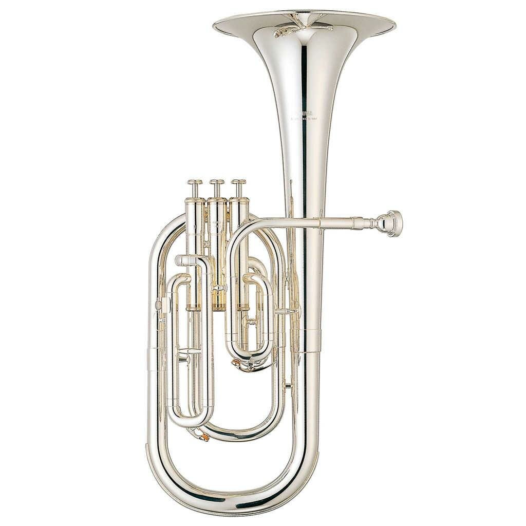 Yamaha YAH203S Альт (тенор) Eb, раструб O204,7мм, 3 клапана, желтая медь, серебряное покрытие