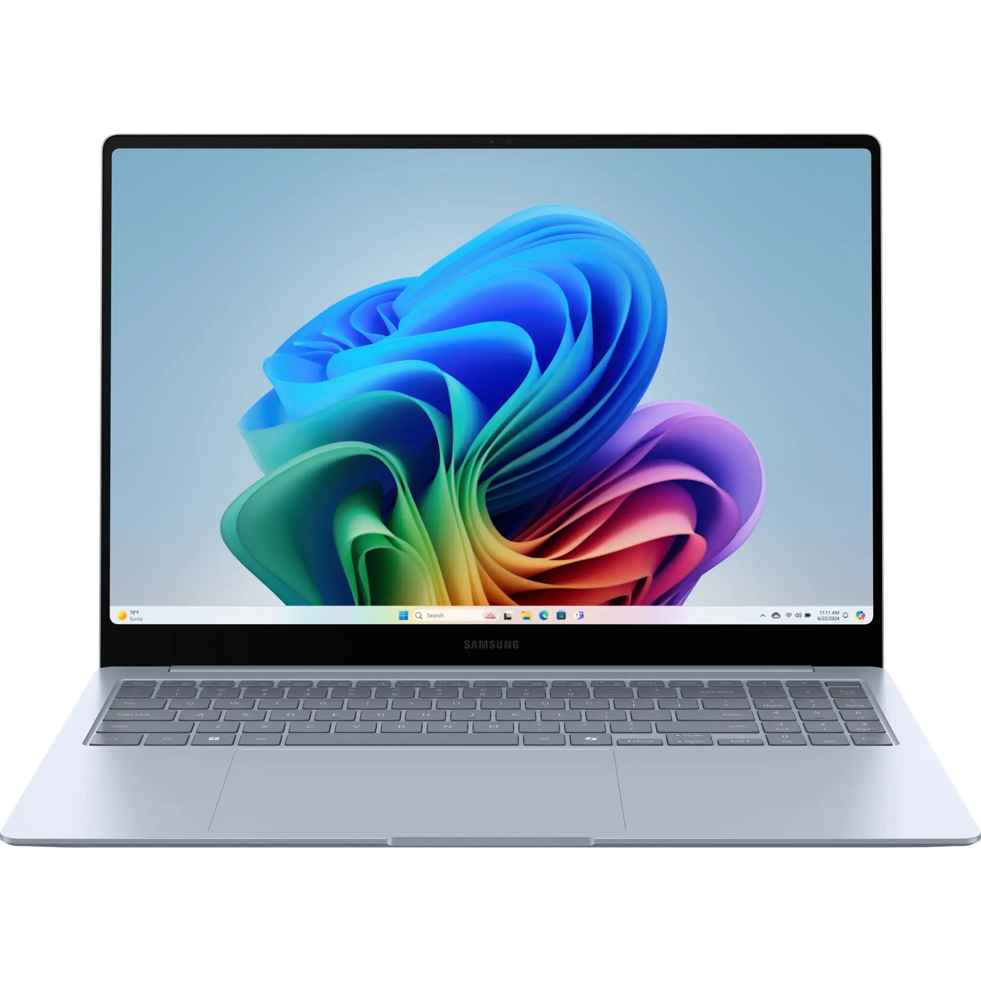 Ноутбук Samsung Galaxy Book4 Edge Copilot+ 16" NP960XMA (Qualcomm Snapdragon X1E-80-100/16"/2880x1800/16GB/512GB SSD/Intel Iris Xe) Sapphire Blue