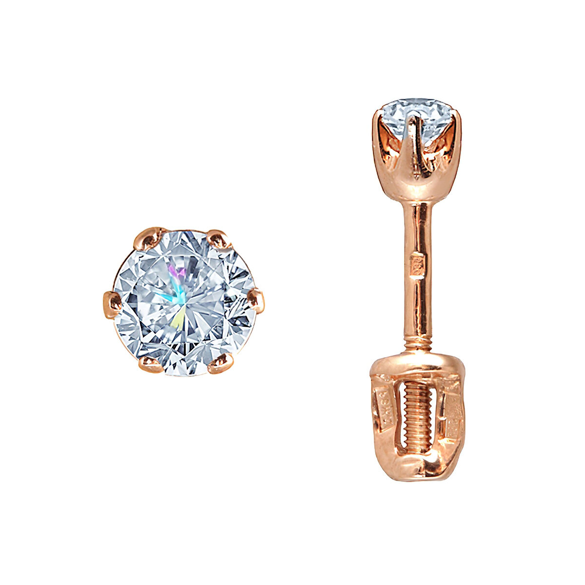 Серьги, золото, 585 проба