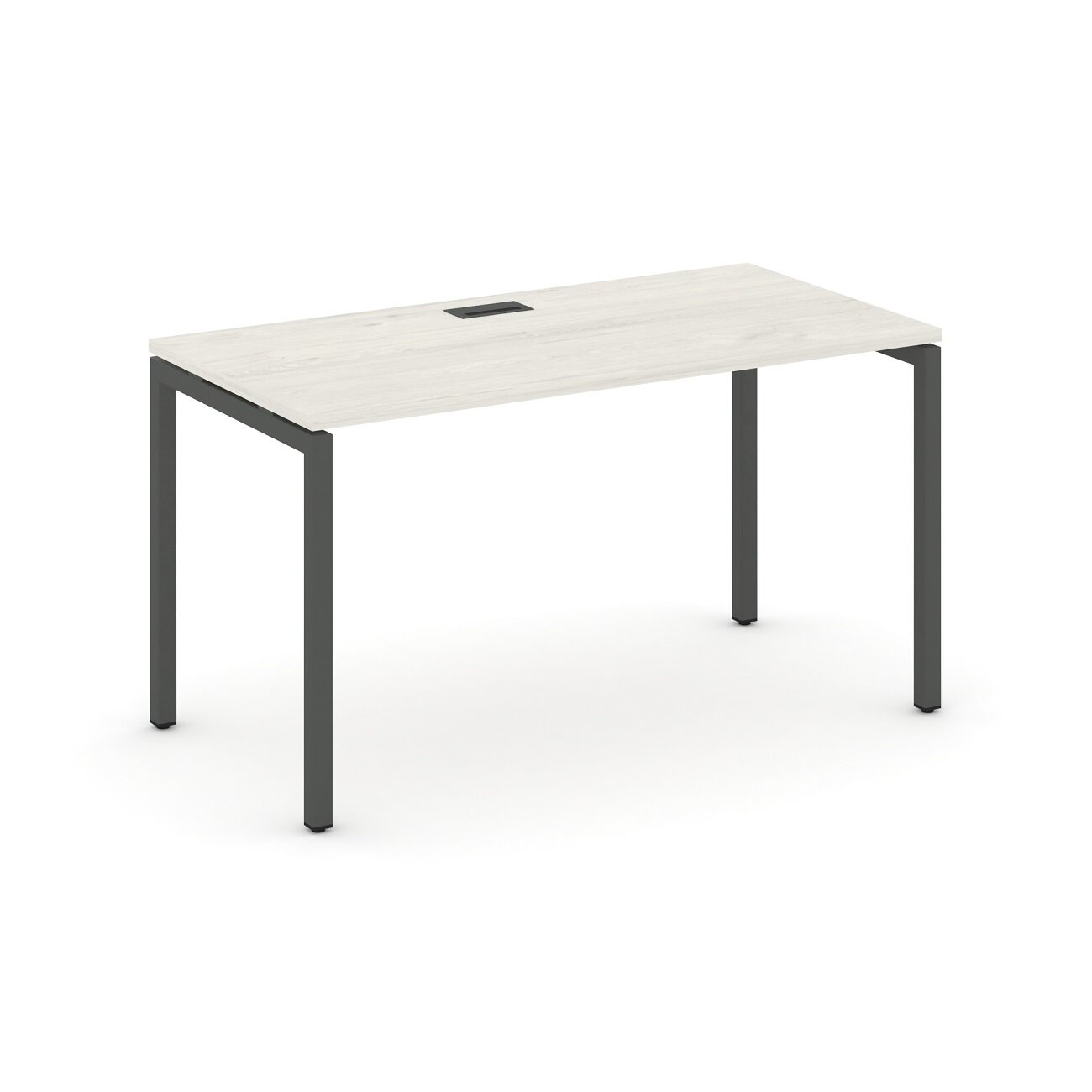 Стол письменный П-образный м/к (сечение 40х40) Style Project Riva SN-4P. SP-004 Дуб Наварра/Антрацит мет. 1580*600*750