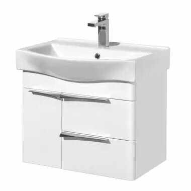 Тумба с раковиной Акватон Беверли 65 , подвесная, напольная, ум. Беверли 65, цвет белый глянец