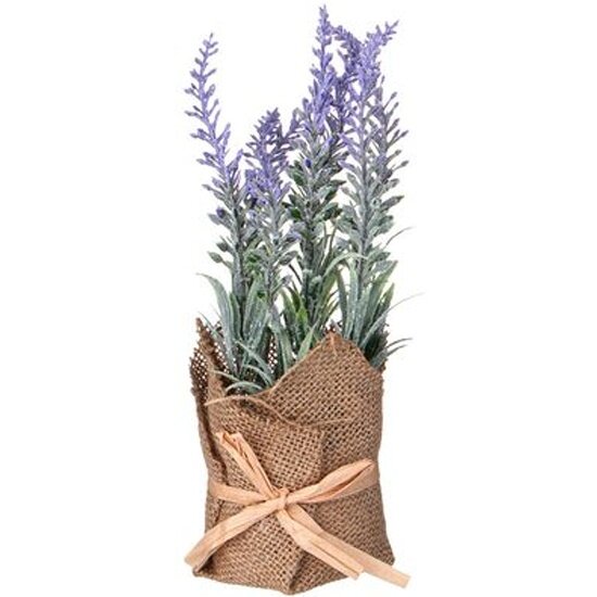Изделие декоративное Lefard в льняном горшке "лаванда" (268-119)