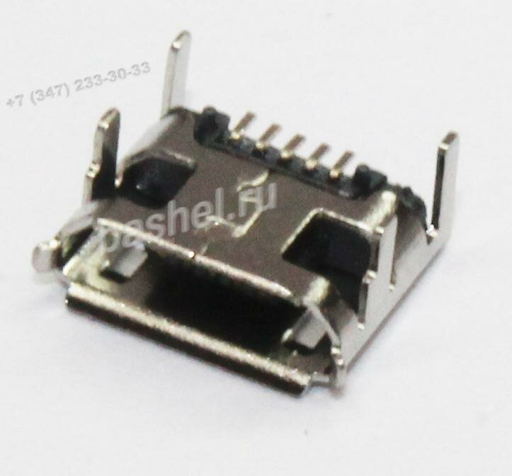 Гнездо USB micro (F) на плату, 5 контактов 5S DIP