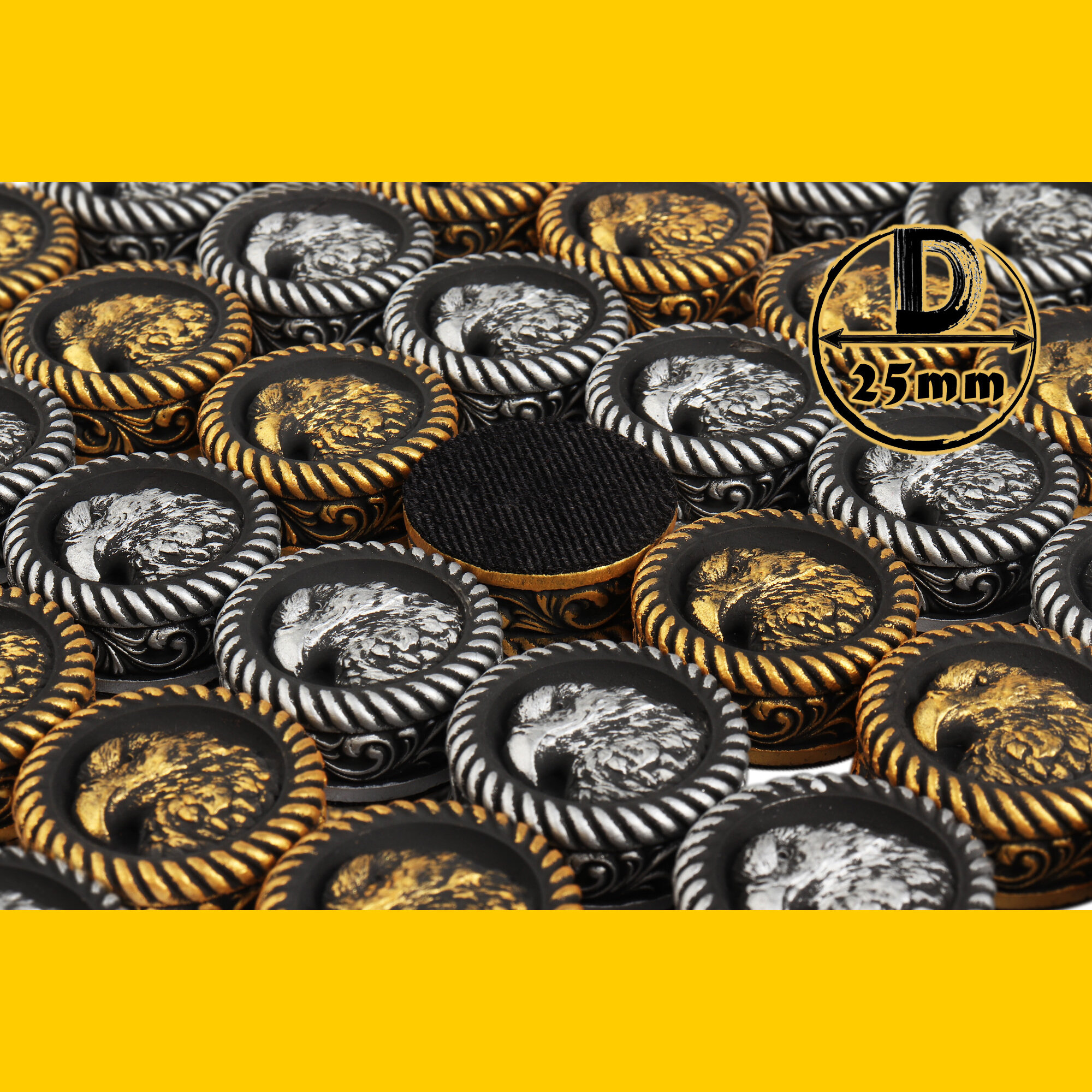 Фишки для нард 25 мм Орёл (мраморная крошка)