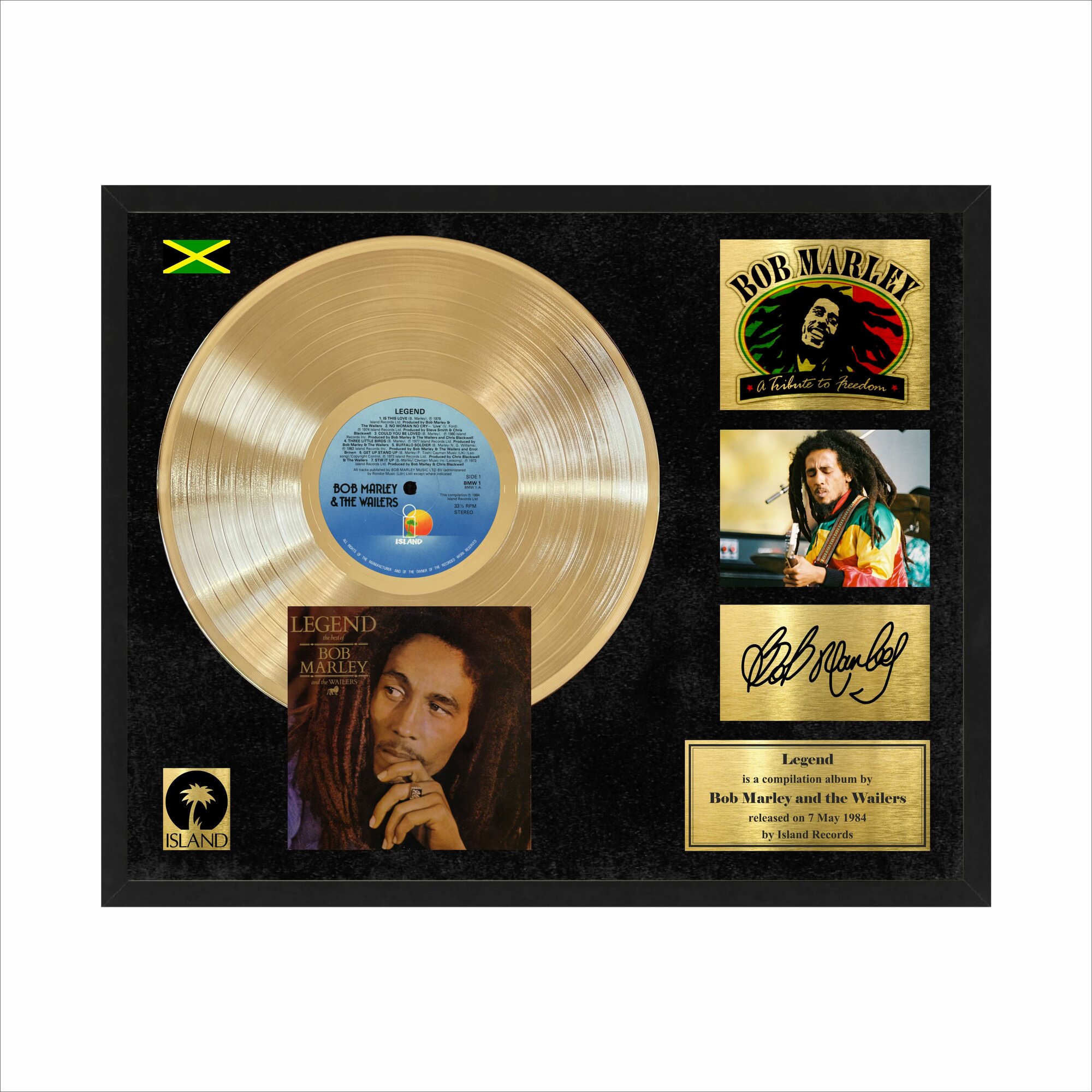 Bob Marley Картина с золотым диском