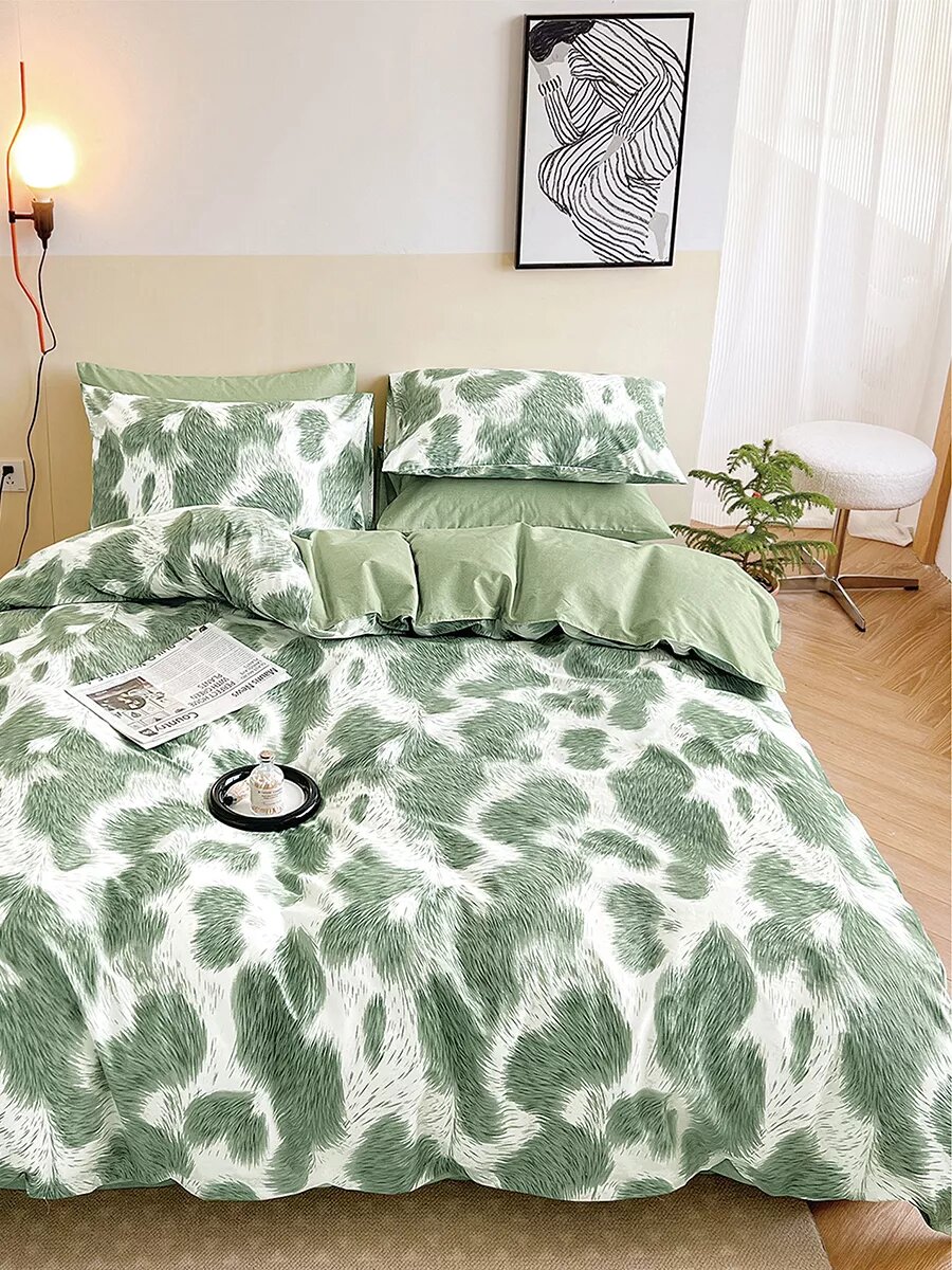 Постельное белье евро 4 наволочки хлопок Twill