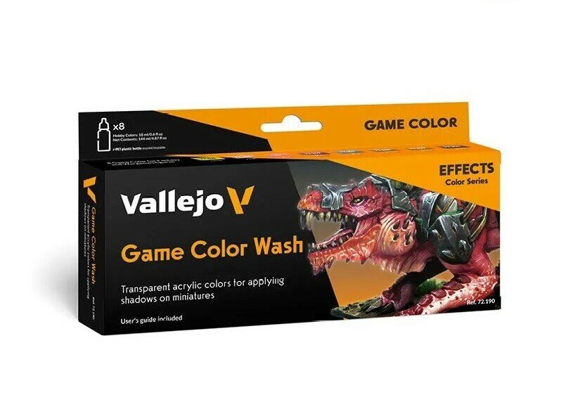 Аксессуар для Warhammer Vallejo Набор красок Vallejo Game Color: WASH 72.190 (8)