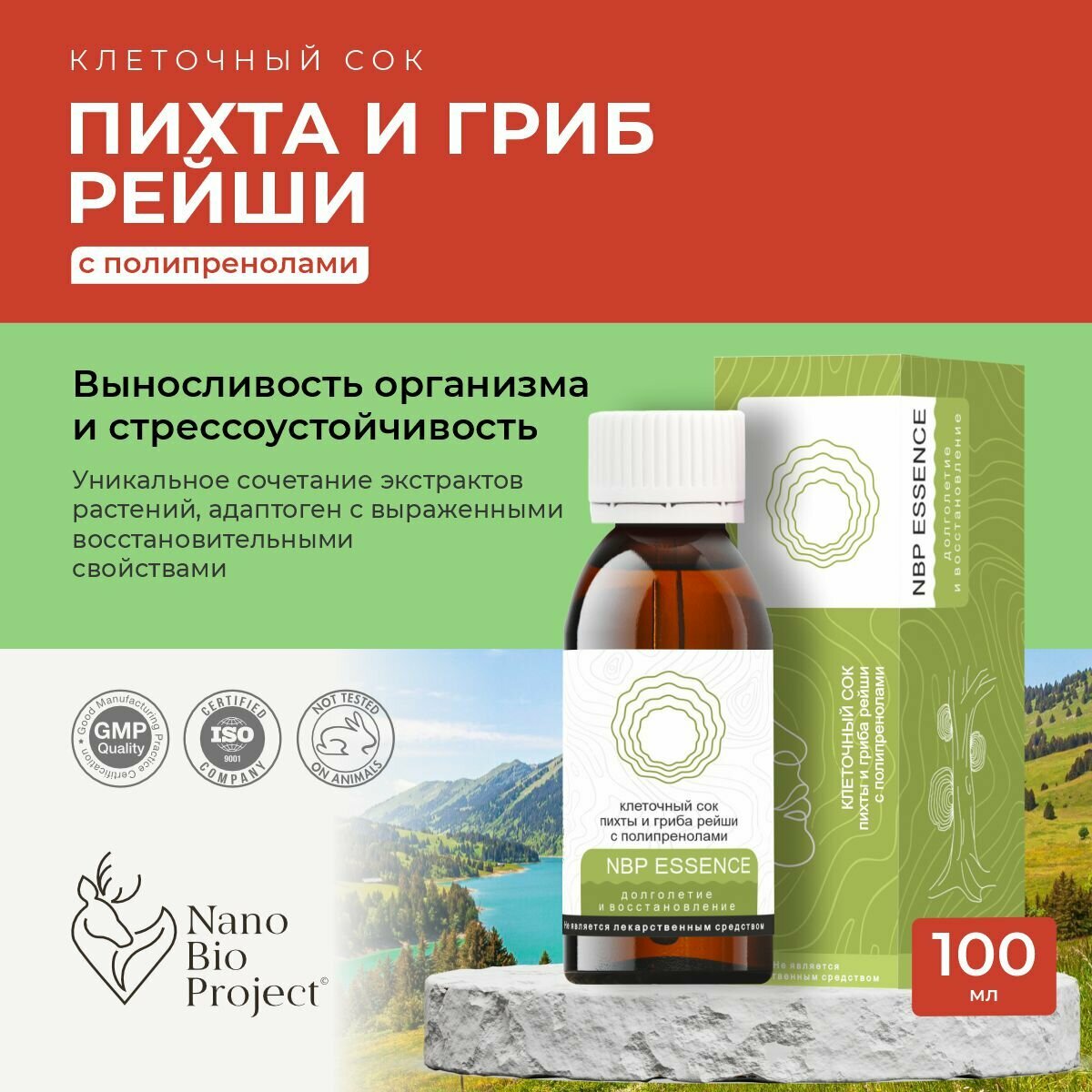 Экстракт Пихты и гриба Рейши с полипренолами 100 мл NanoBioProject / НаноБиоПроект