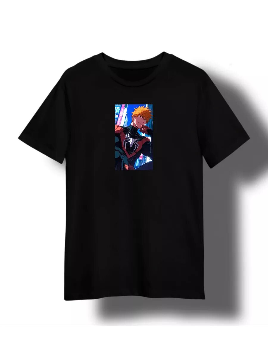 Футболка блич человек паук аниме