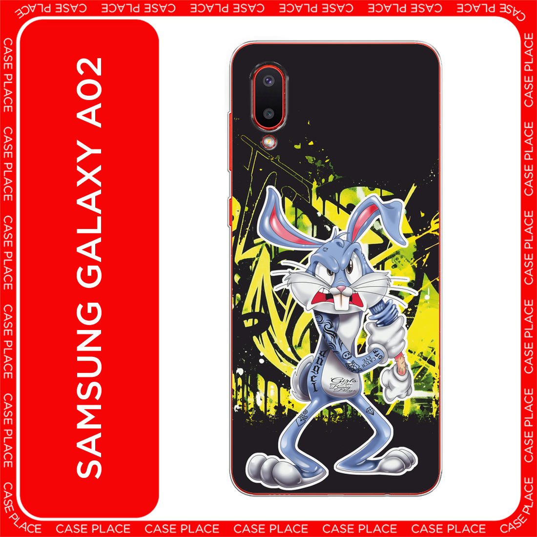 Чехол на Samsung Galaxy A02 / Самсунг Галакси А02 с принтом Матёрый Багз Банни