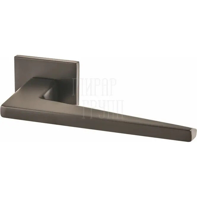 Дверная ручка Armadillo на квадратной розетке "MORI" USS вороненый никель