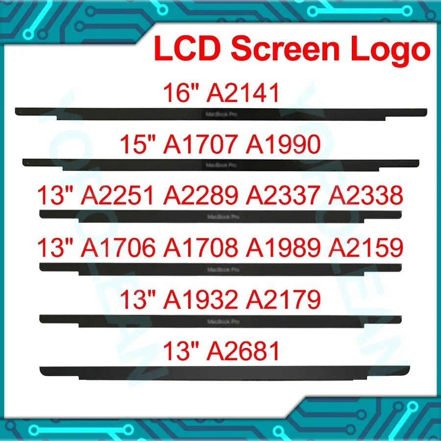 Стекло ЖК-экрана, рамка с логотипом, передняя крышка дисплея для MacBook Pro Air A1706 A1707 A1708 A1990 A2141 A1932 A2337 A2338 A2442
