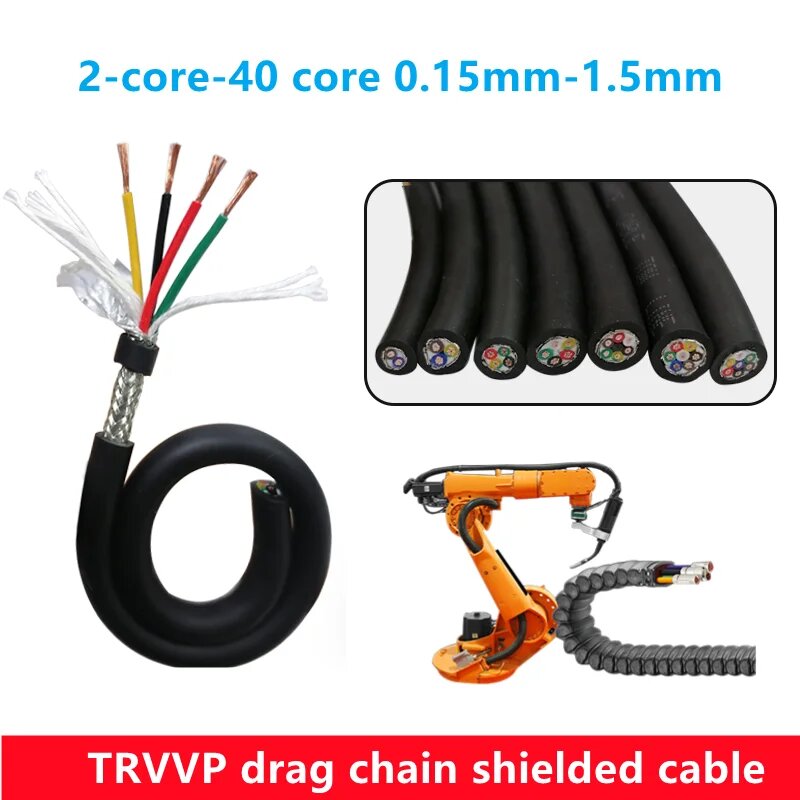 Мeciки TRVVP защитный кабель медный 20/18/22awg 2-20 ядер 18 AWG-0.75mm2, 3 cores 1m