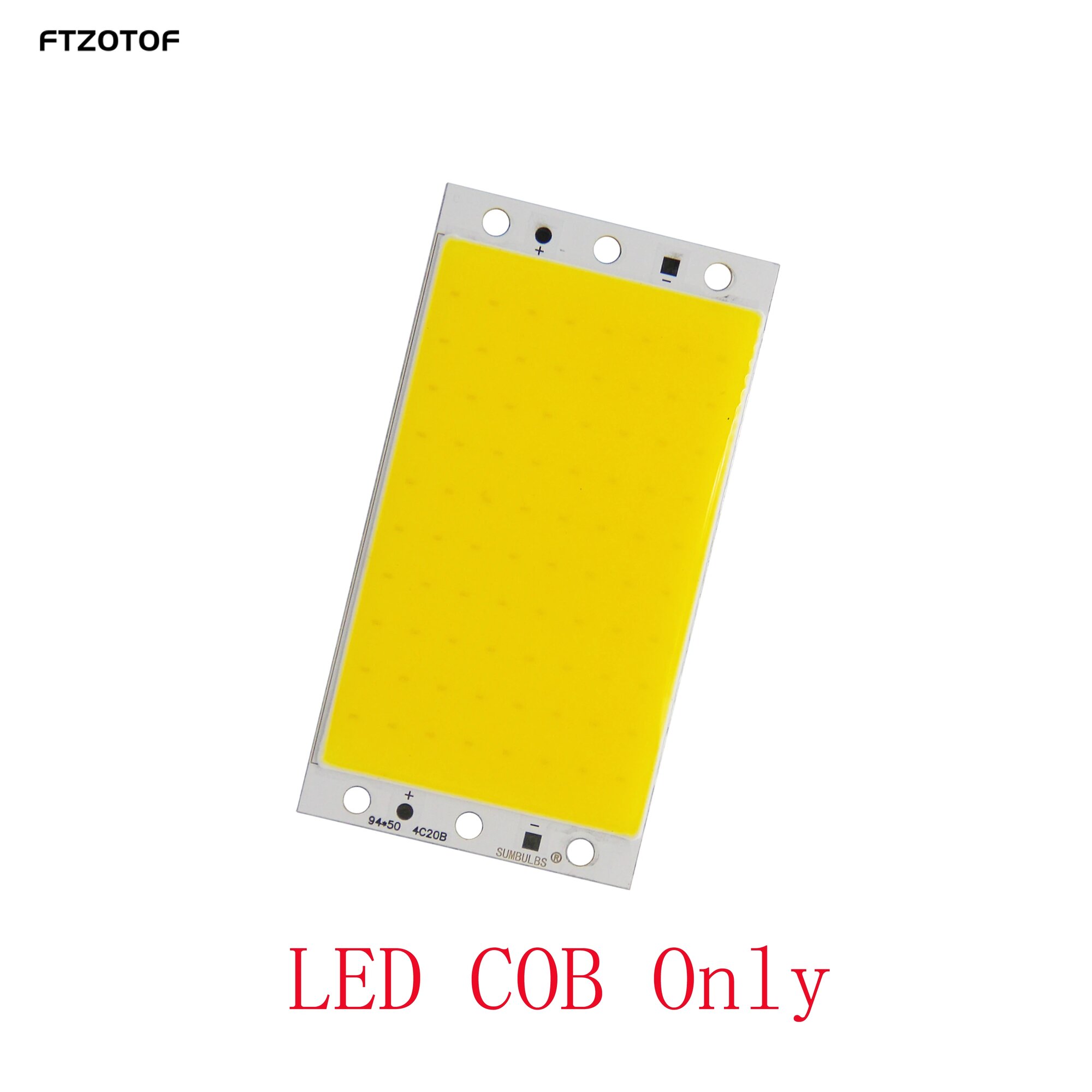 Ftzotof COB светодиодная панель 9450 теплый белый LED COB Only, Cold White 6500K