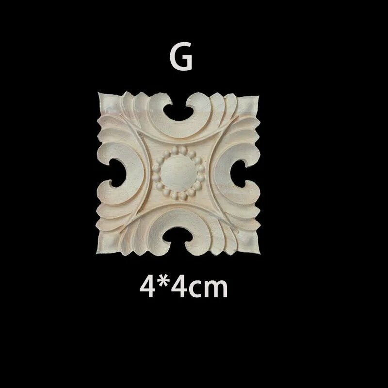Аппликации из каучукового дерева для мебели, деревянные угловые накладки, украшения для дома, аксессуары для декора помещений, деревянные наклейки, фигурки с цветами