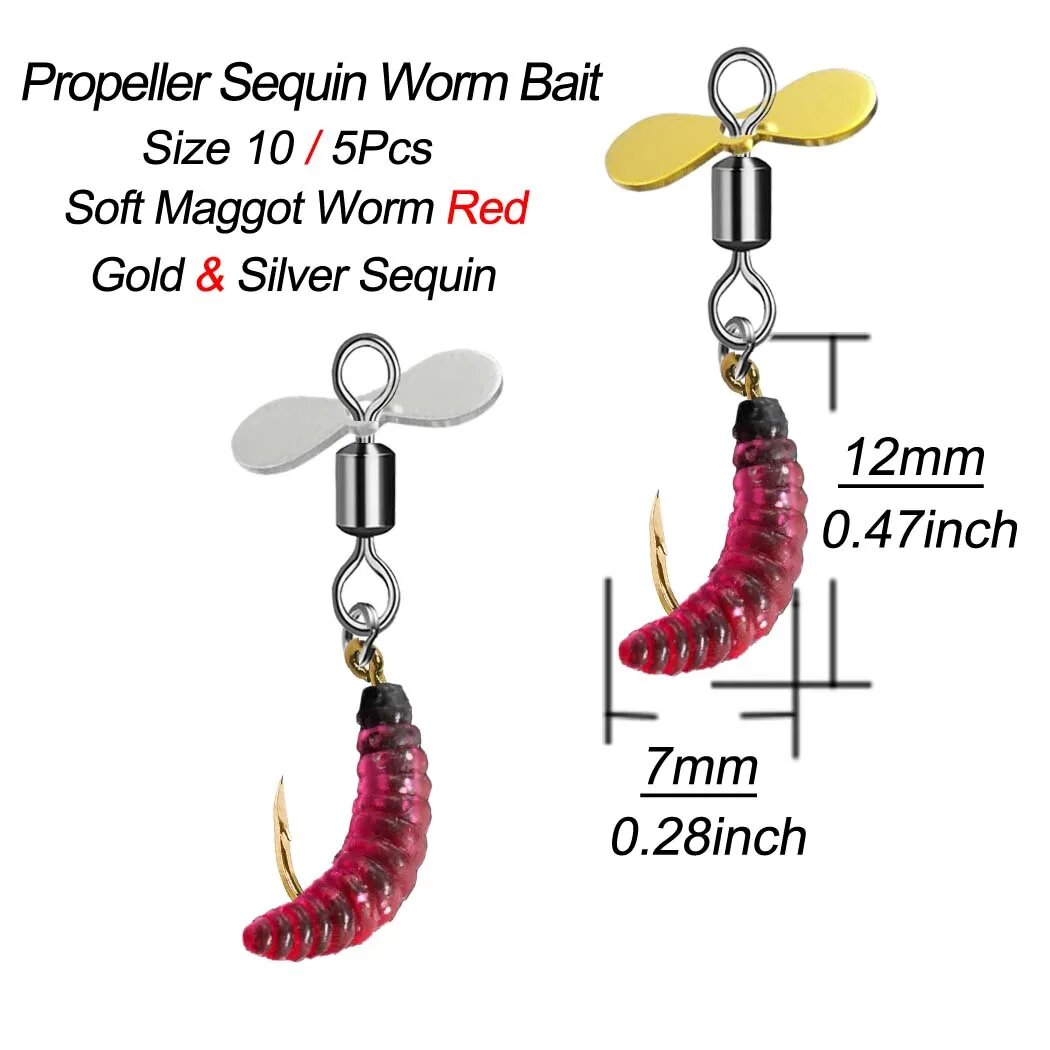 Qievcrme пропеллерная наживка для рыбалки 5 шт.