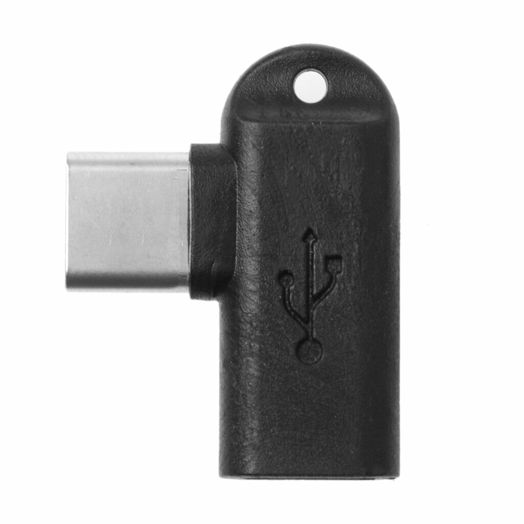 Кабельный 90-градусный микро USB-женский к типу C-адаптерный разъем Adapter Black