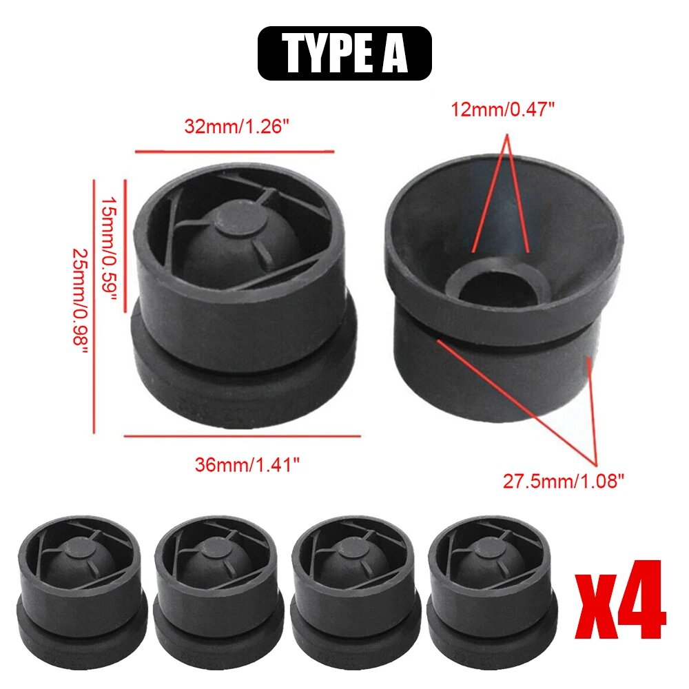 4 шт, втулки для крышки двигателя, резиновый буфер, бампер, ограничитель зажима для Audi VW A TYPE