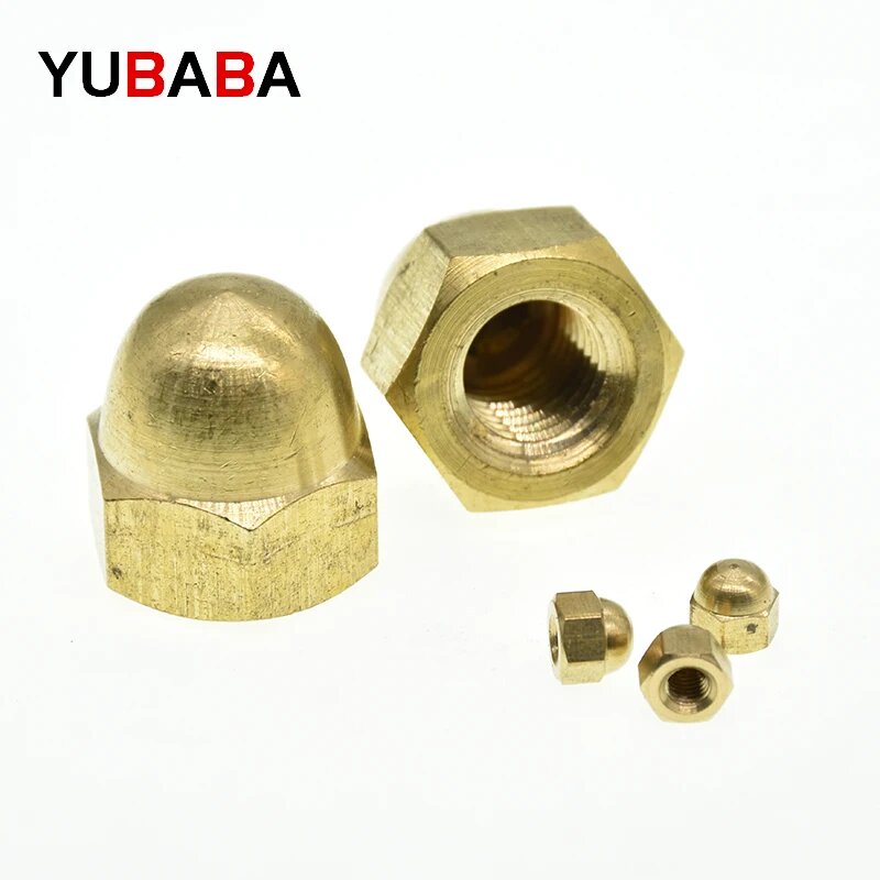 Медные декоративные гайки YUBABA M3 M4 M5 M6 M8 M10 M12 M14 M16 M3-0.5(20PCS)