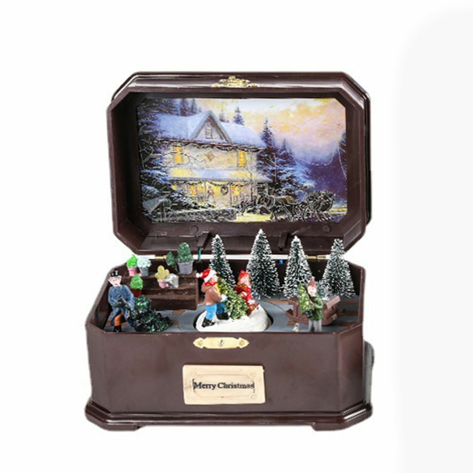 Шкатулка "Wuxiau", рождественская, музыкальная, USB, 20 см x 14 см